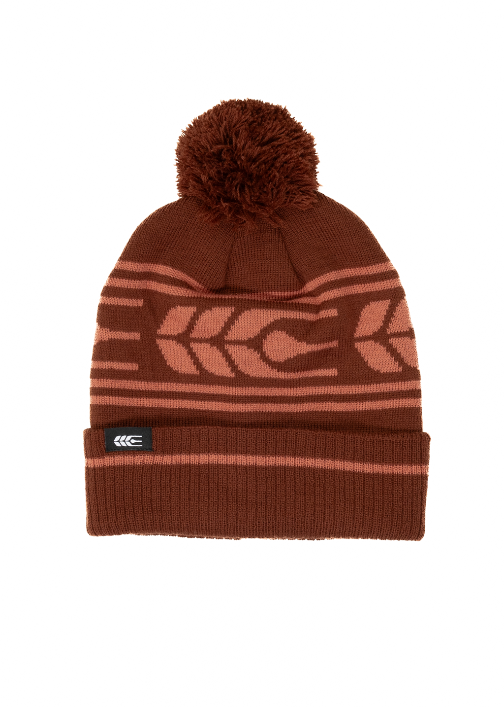 Cross Grain Pom Toque | Brick | Adult | Hardpressed Print Studio Inc.