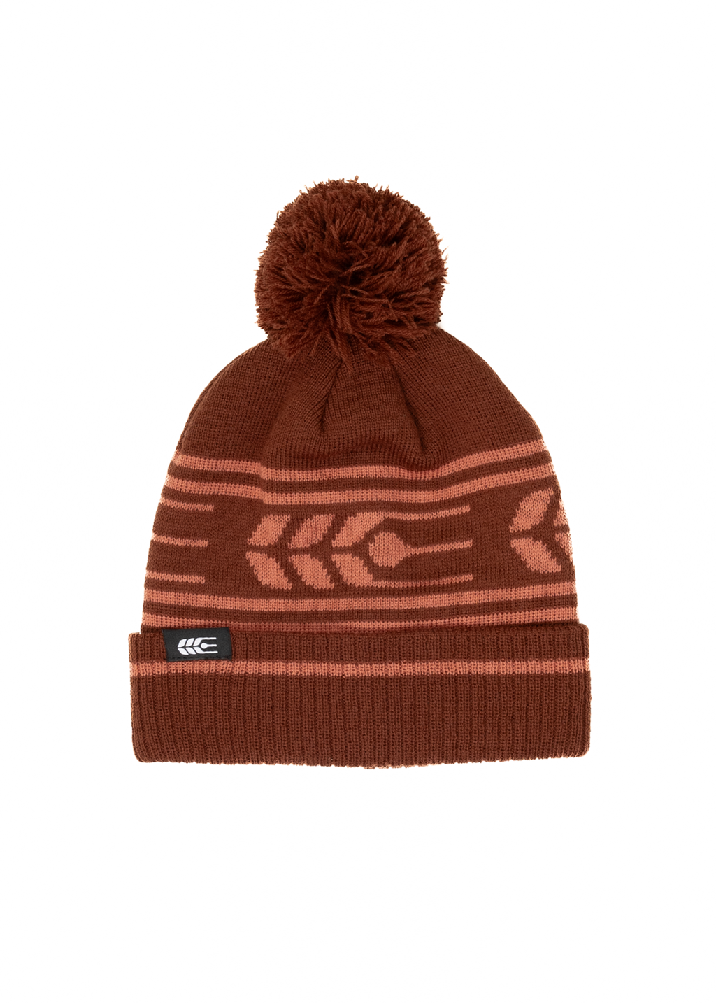 Cross Grain Pom Toque | Brick | Kids | Hardpressed Print Studio Inc.