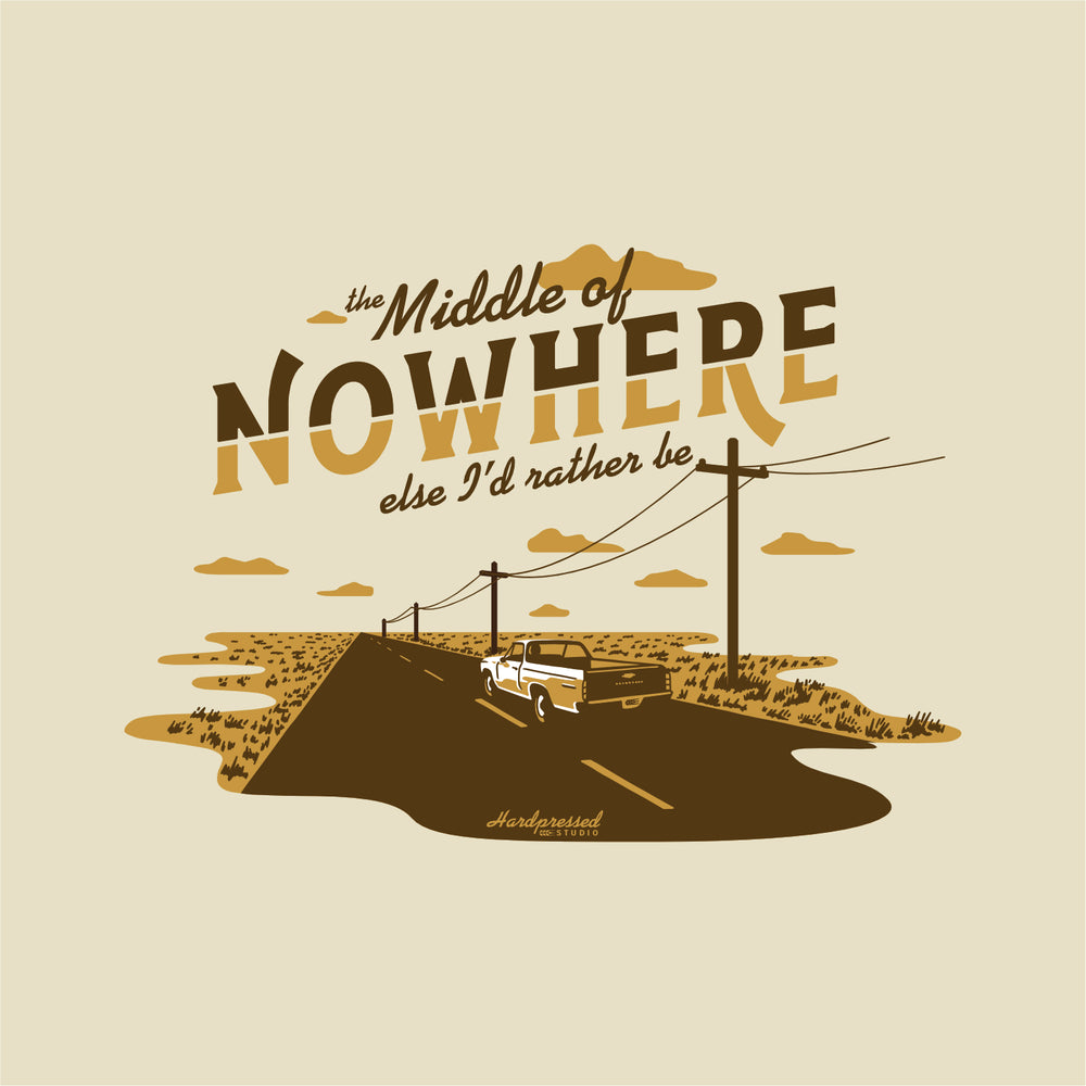 The Middle of Nowhere Design | Hardpressed Print Studio Inc.