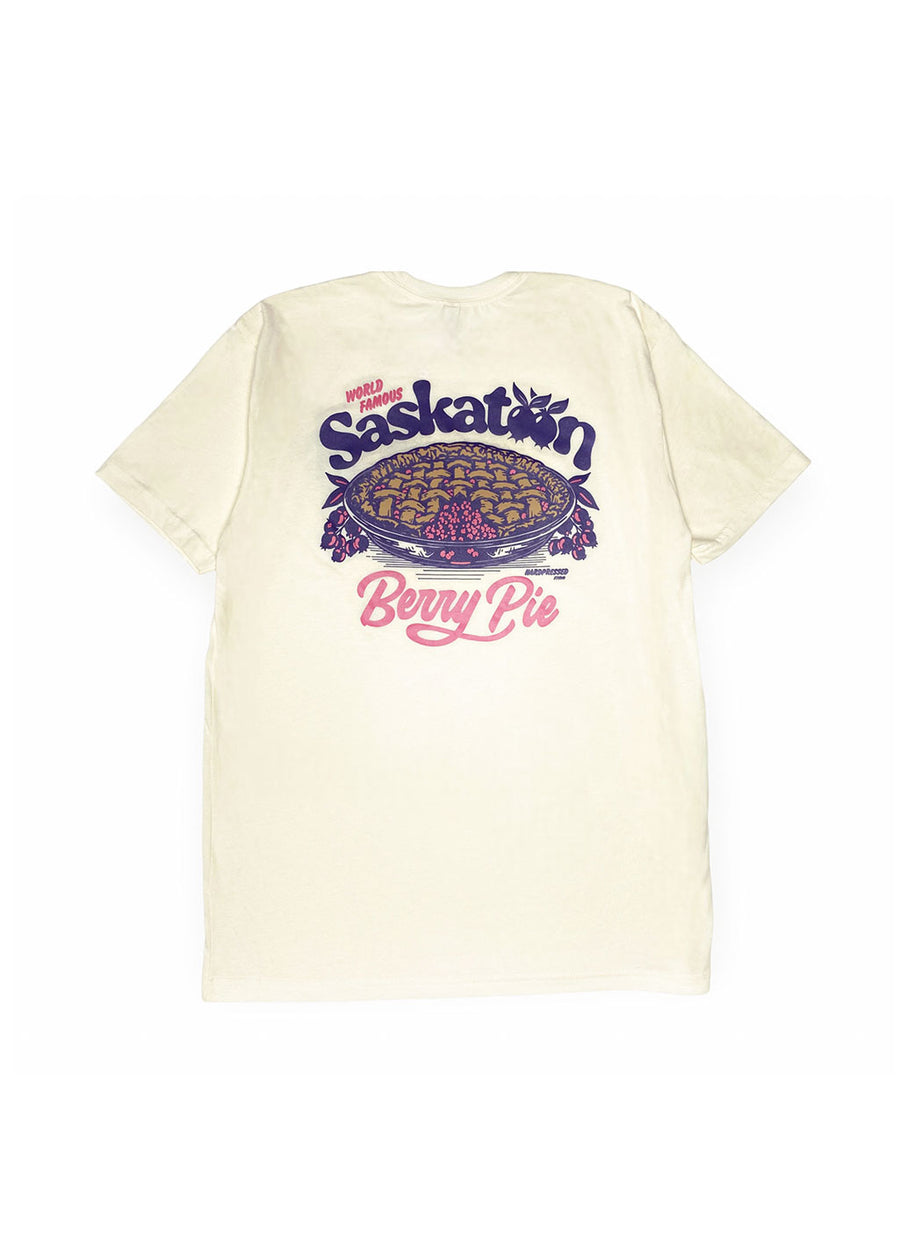 Saskatoon Berry Pie Tee | Soft Butter | Unisex | Hardpressed Print ...